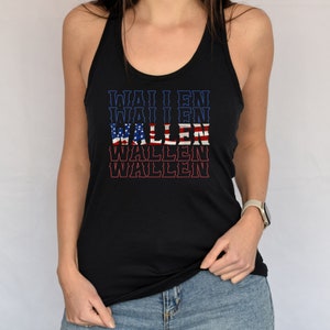 Morgan Wallen Tank Top, American Flag, Women's Morgan Wallen Shirt ...
