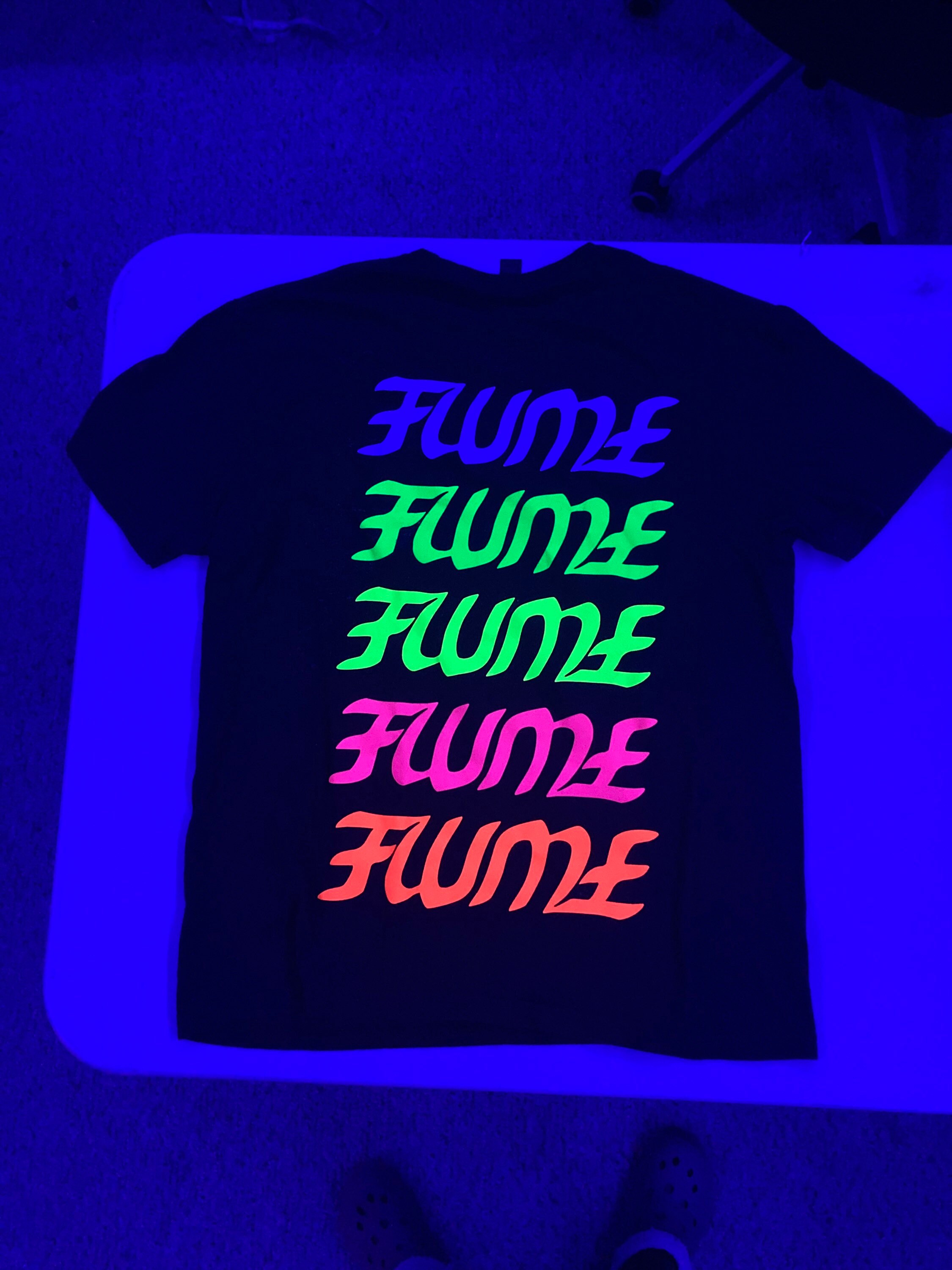 Flume Neon/glow in the Dark Logo Shirt - Etsy Australia