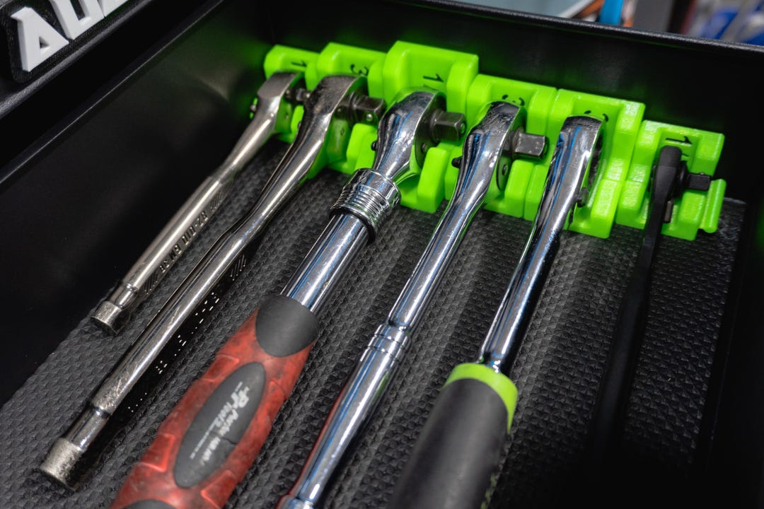 Magnetic Ratchet Holder for Toolbox (1/4, 3/8, 1/2) Modular | Ratchet ...