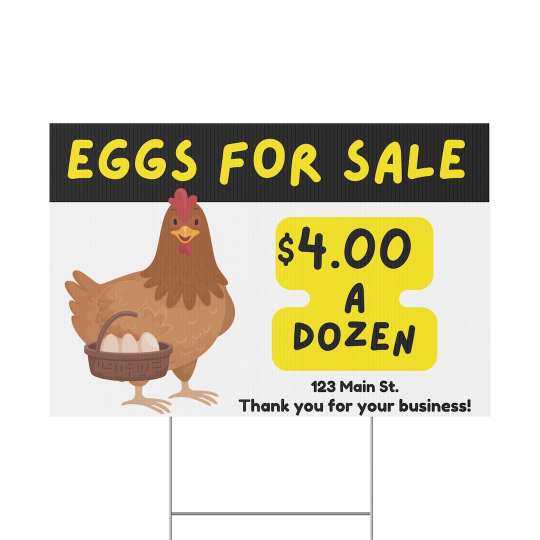 Farm Fresh Eggs for Sale Sign, Custom Outdoor Sign, Farmhouse Decor ...