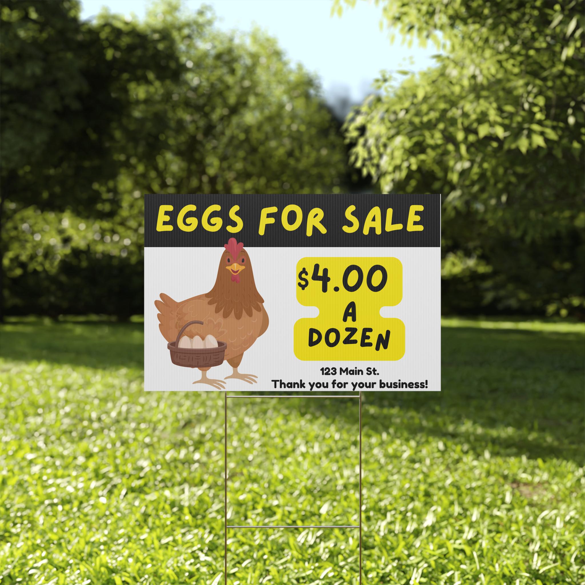 Farm Fresh Eggs for Sale Sign, Custom Outdoor Sign, Farmhouse Decor ...