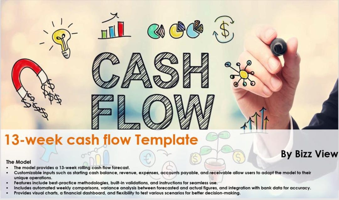 13-week Cash Flow Forecast Template - Etsy