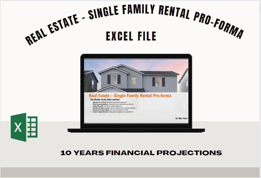 Real Estate - Single Family Rental Pro-forma Template - Etsy