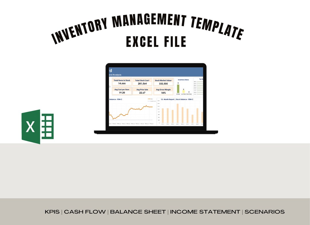 Inventory Management Template | Inventory Tracker | Inventory Profit ...