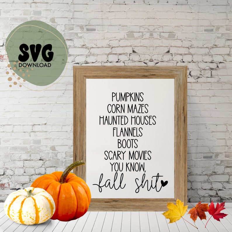 Funny Fall SVG: Pumpkins, Scary Movies, Flannels (digital Cut File) - Etsy