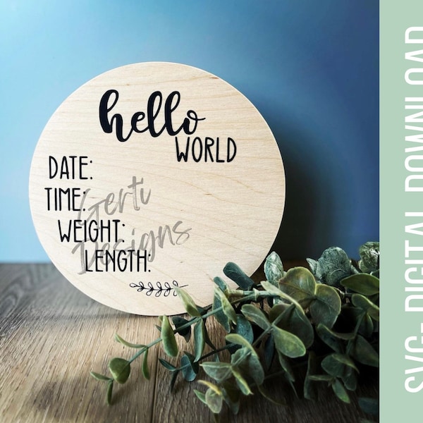 Birth Stats Svg - Etsy