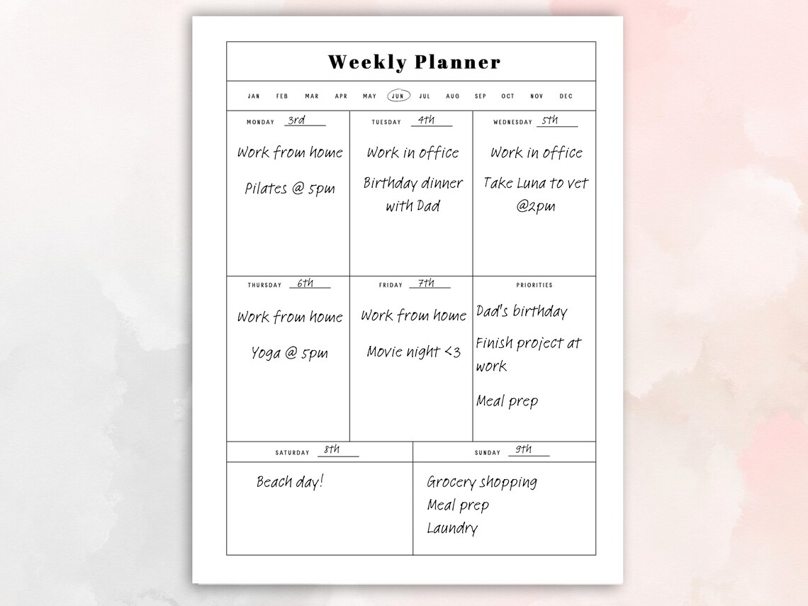 Printable Productivity Planner Bundle Daily Weekly Monthly Yearly With ...
