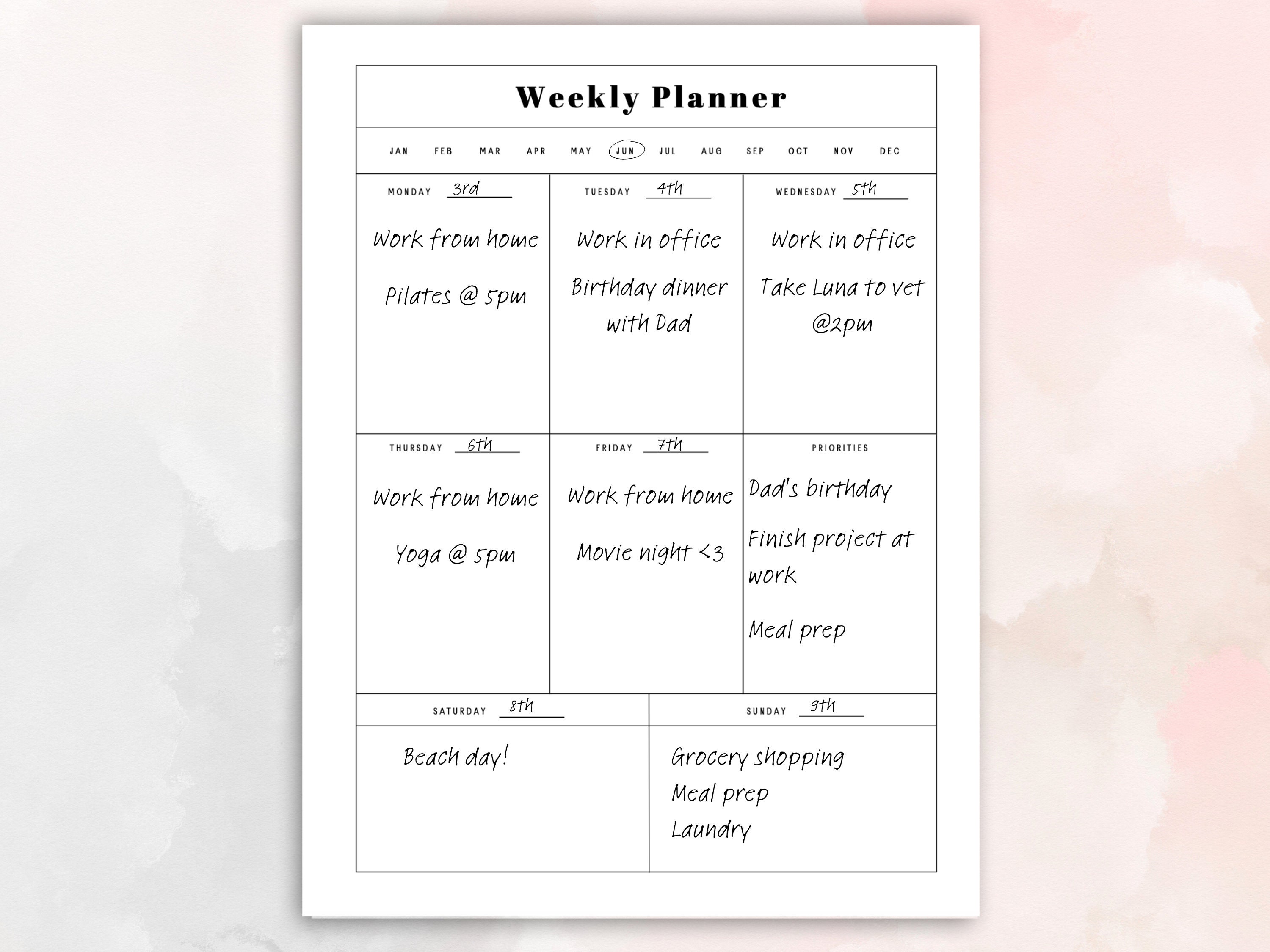 Printable Productivity Planner Bundle Daily Weekly Monthly Yearly With ...