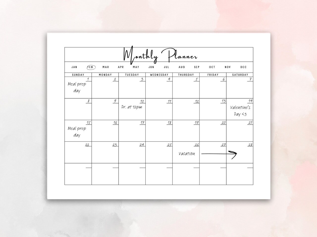 Simple Printable Productivity Planner Bundle Daily Weekly Monthly ...