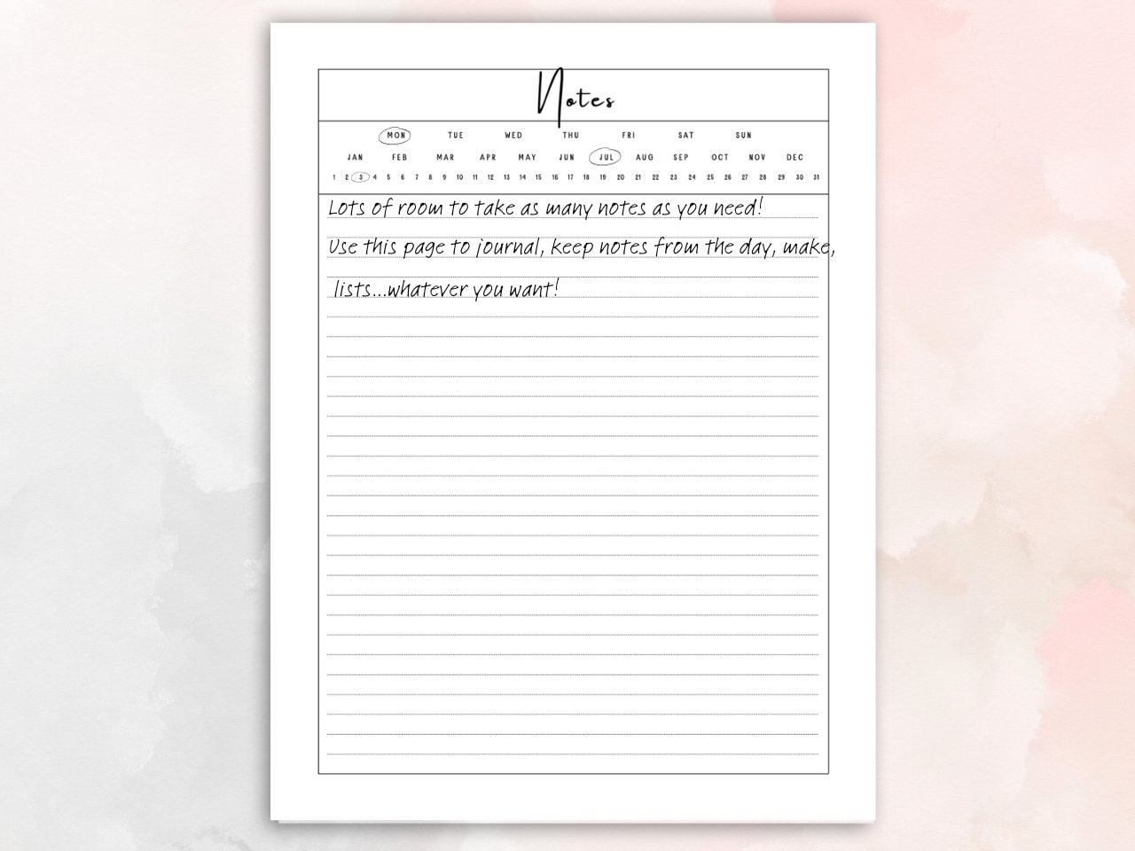 Simple Printable Productivity Planner Bundle Daily Weekly Monthly ...