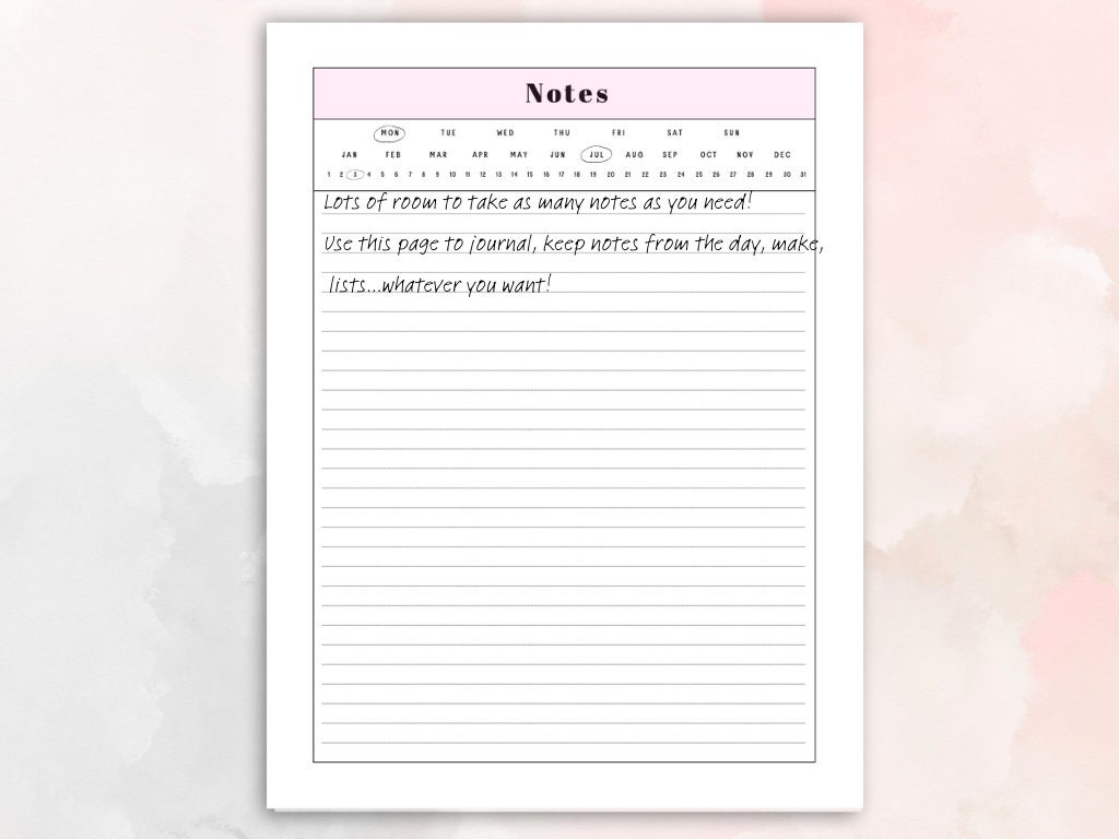 Pink Printable Productivity Planner Bundle Daily Weekly Monthly Yearly ...