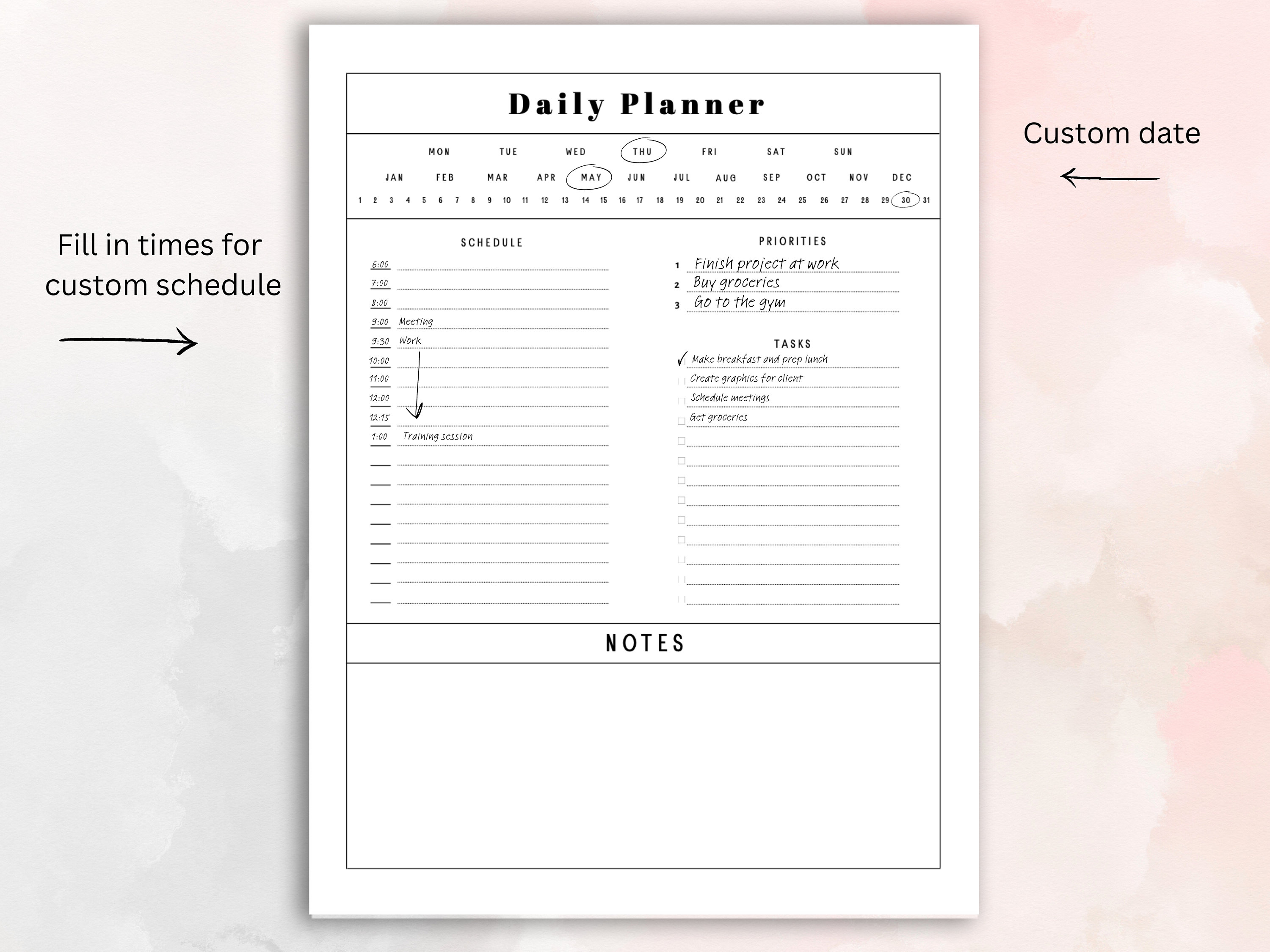 Printable Productivity Planner Bundle Daily Weekly Monthly Yearly With ...