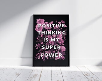 Positive Affirmation Digital Printable Wall Art, Pink Wall Art ...