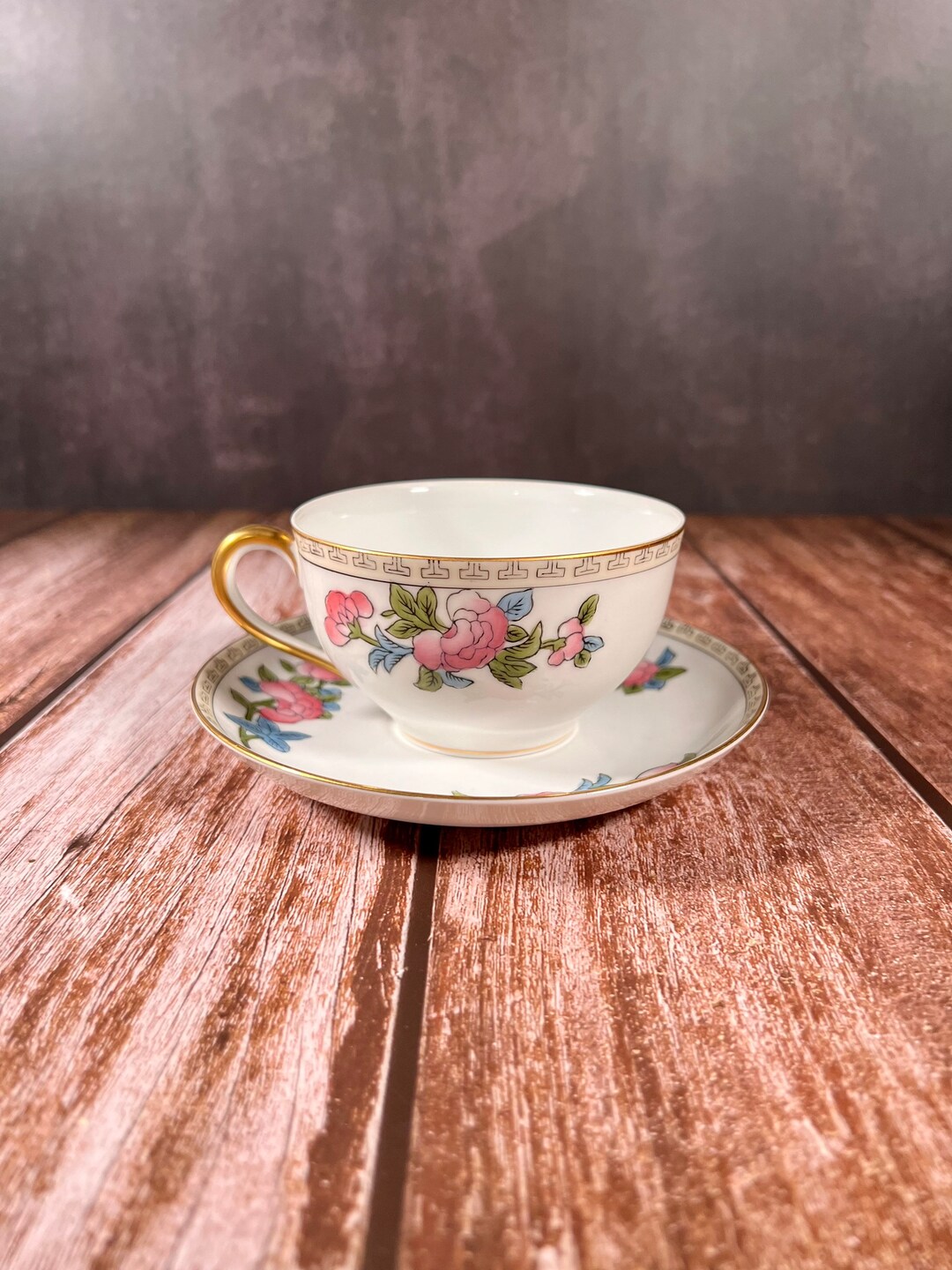 Noritake Inwood 14763 Cup and Saucer - Indian Tree - Vintage, Ceramic ...