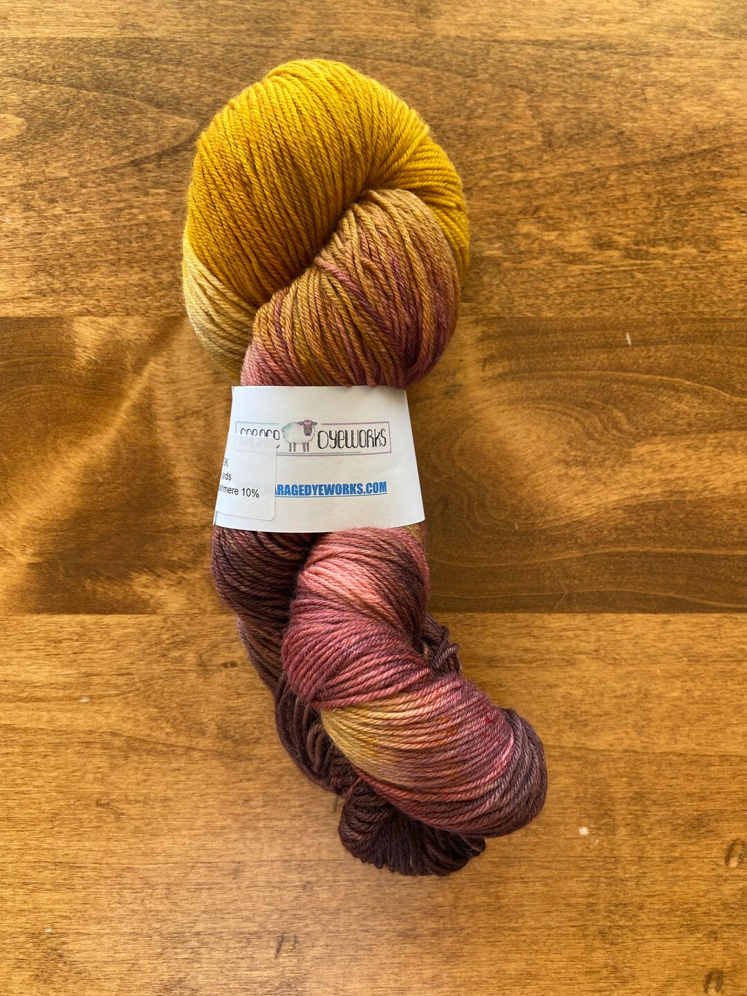 Yarn Destash - Garage Dyeworks Cadillac Sock | Cinnamon Twist, Fingering Weight - Etsy