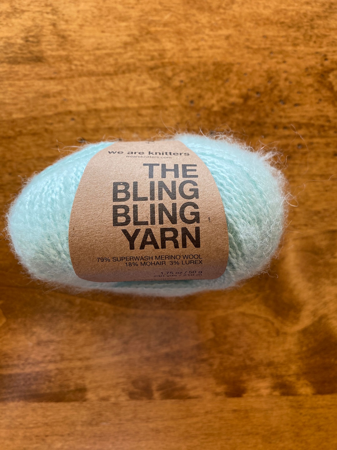 Yarn Destash We Are Knitters the Bling Bling Yarn Aquamarine, Worsted ...