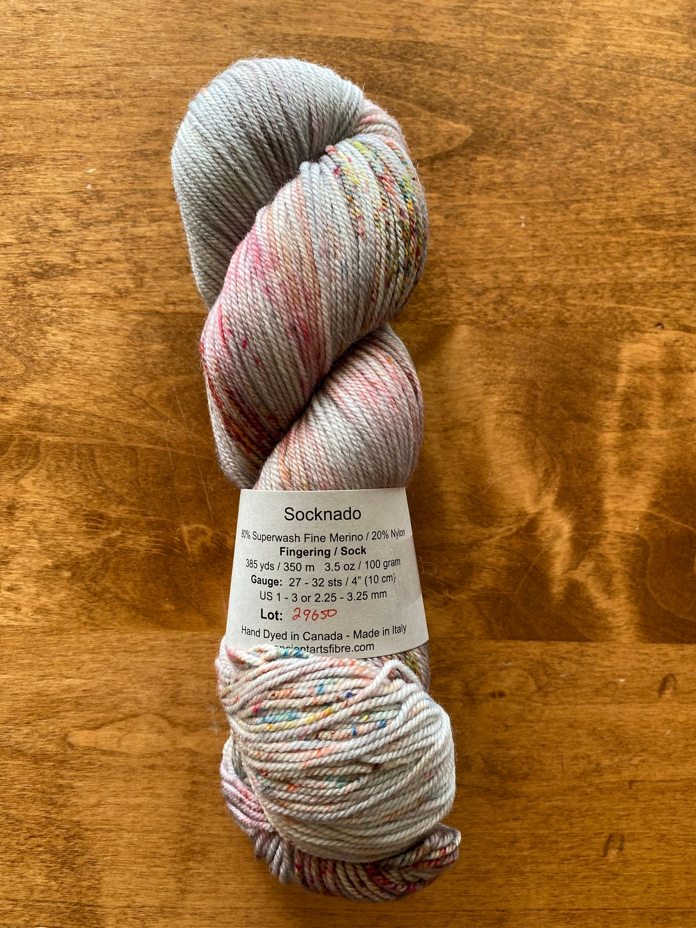 Yarn Destash Ancient Arts Yarns Socknado Embers and Ashes, Fingering ...