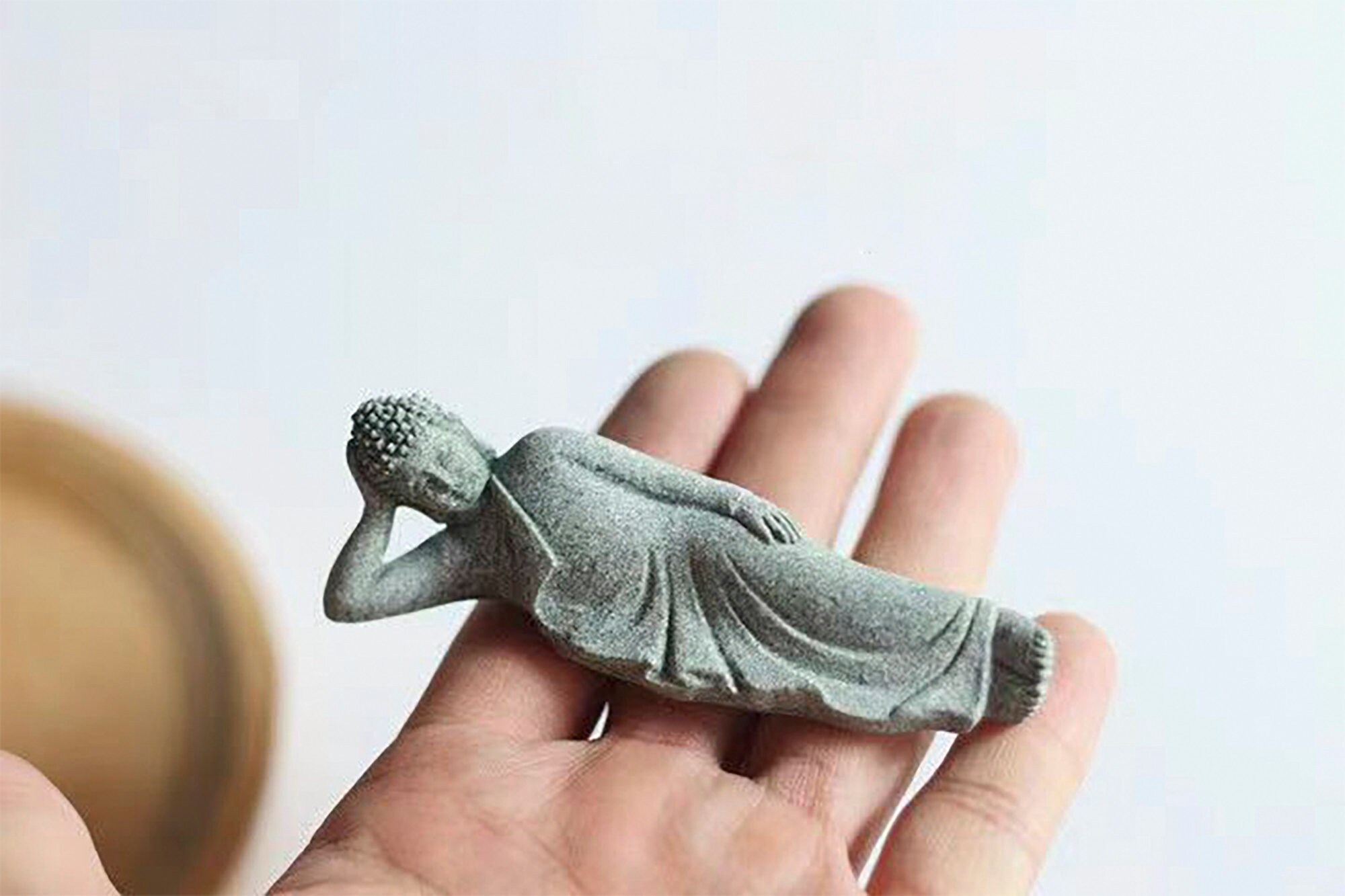 Mini Reclining Buddha Statue Buddha Sandstone Sculpture - Etsy