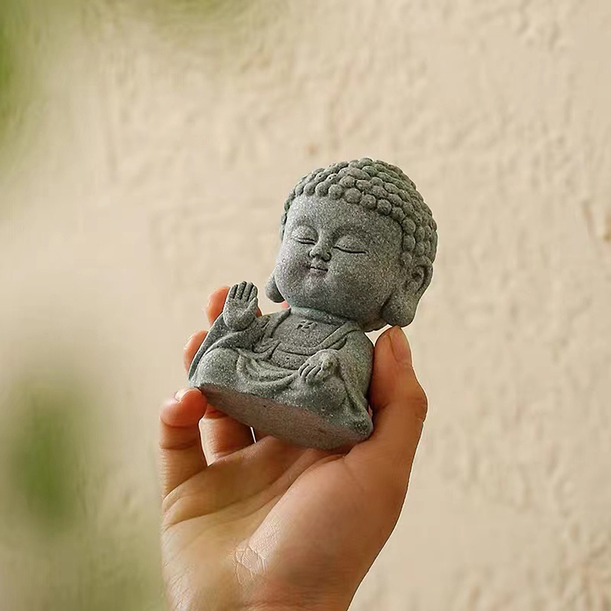 Mini Meditating Buddha Statue Buddha Sandstone Sculpture Zen Statue ...