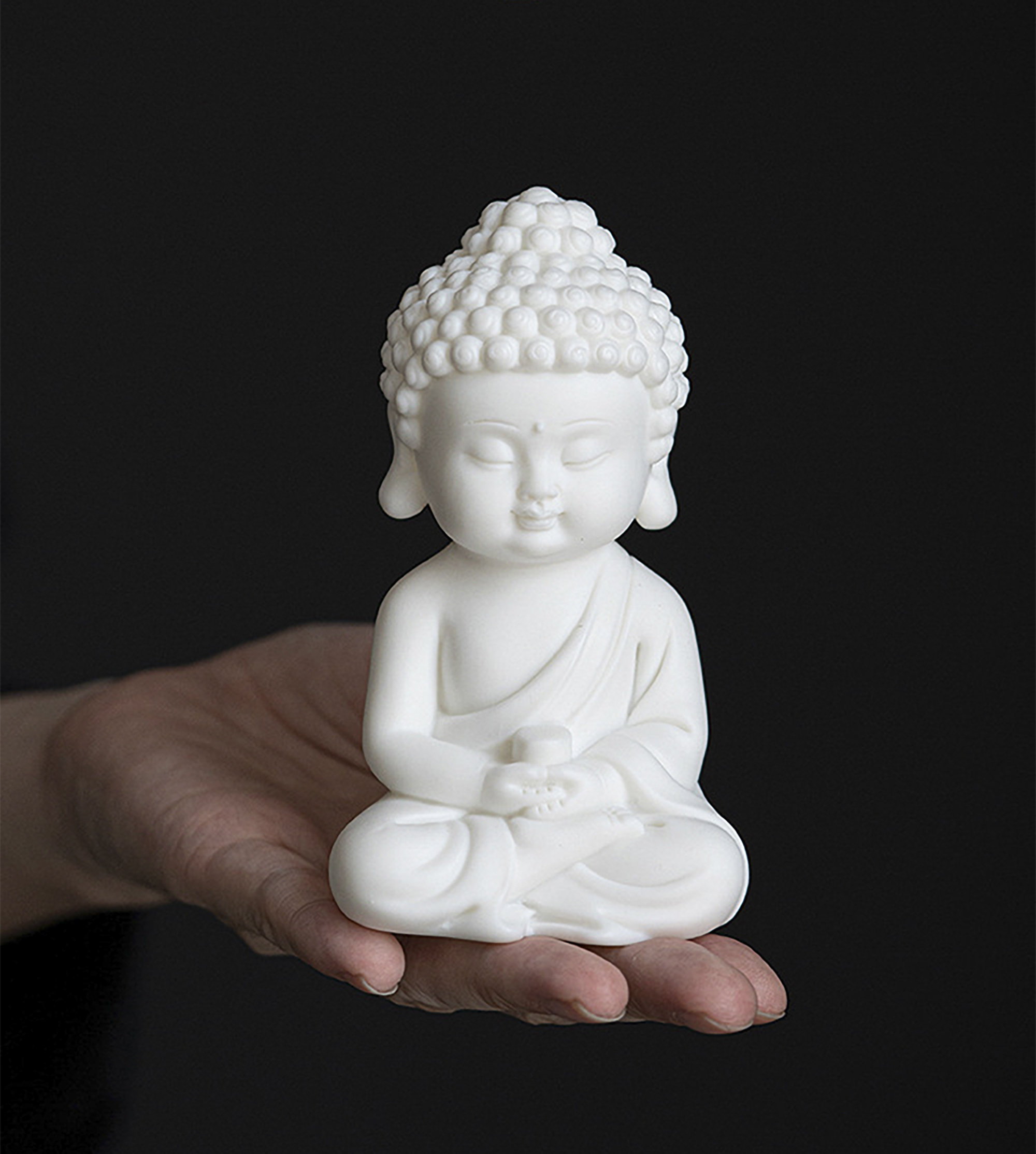 Mini Ceramic Meditating Buddha Statue: Zen Garden Decor - Etsy