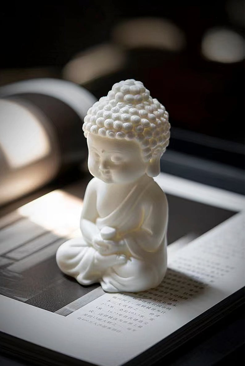 Mini Ceramic Meditating Buddha Statue: Zen Garden Decor - Etsy