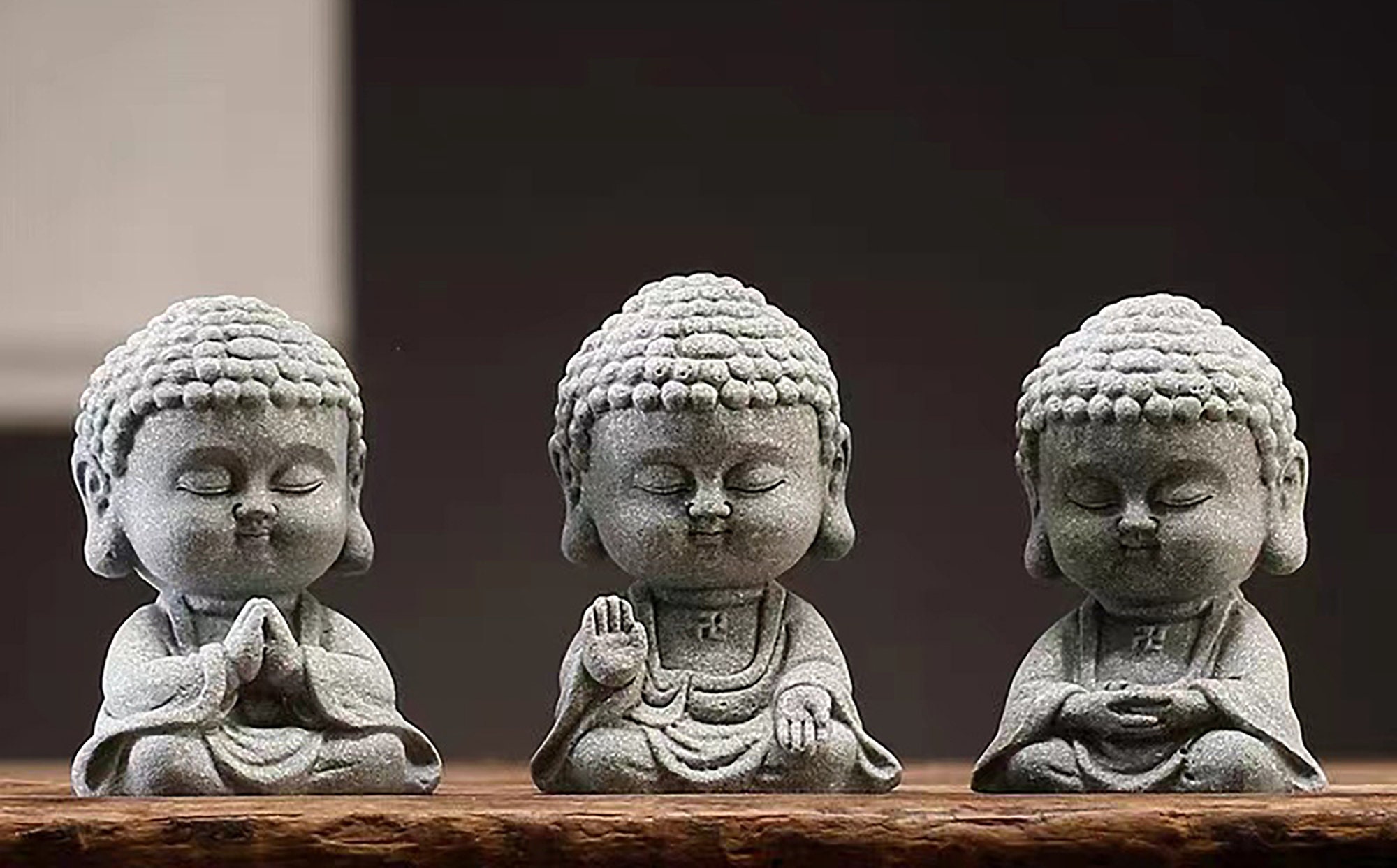 Mini Meditating Buddha Statue Buddha Sandstone Sculpture Zen Statue ...