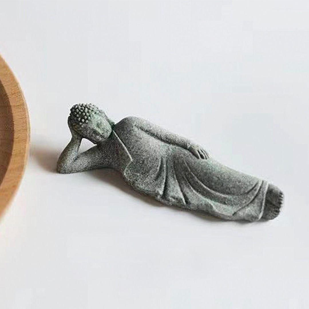 Mini Reclining Buddha Statue | Buddha Sandstone Sculpture | Zen Statue ...