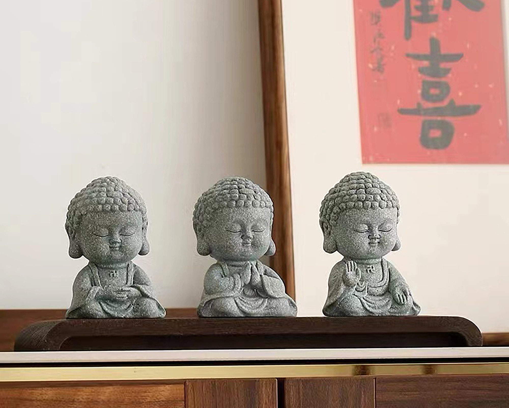 Mini Meditating Buddha Statue Buddha Sandstone Sculpture Zen Statue ...