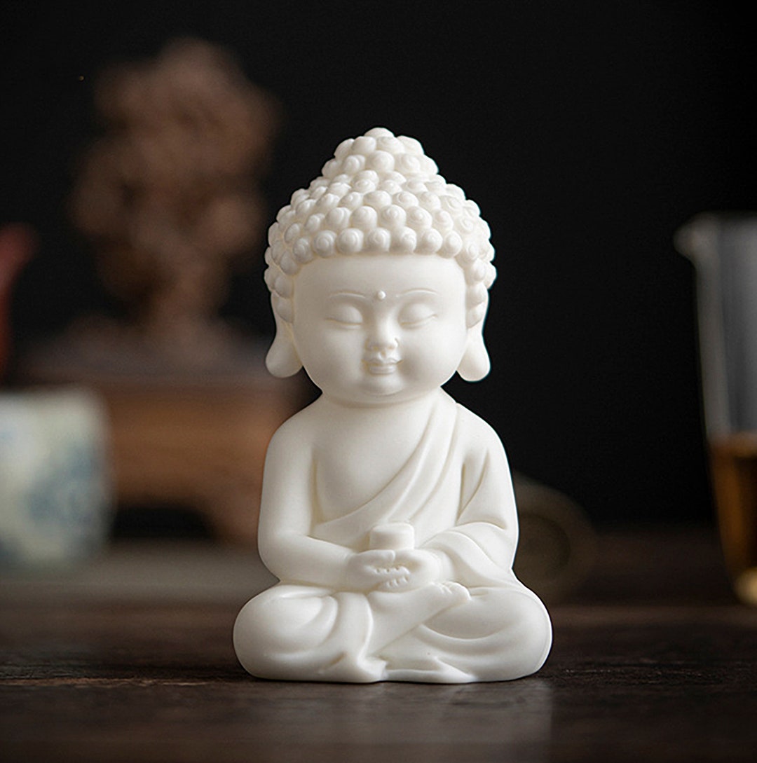 Mini Ceramic Meditating Buddha Statue: Zen Garden Decor - Etsy