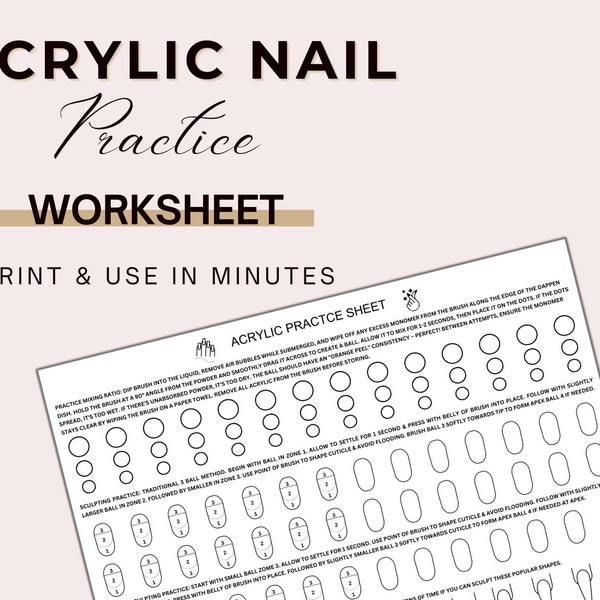 Acrylic Practice Sheet - Etsy