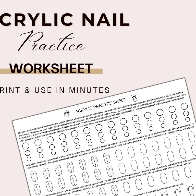 Acrylic Practice Sheet - Etsy