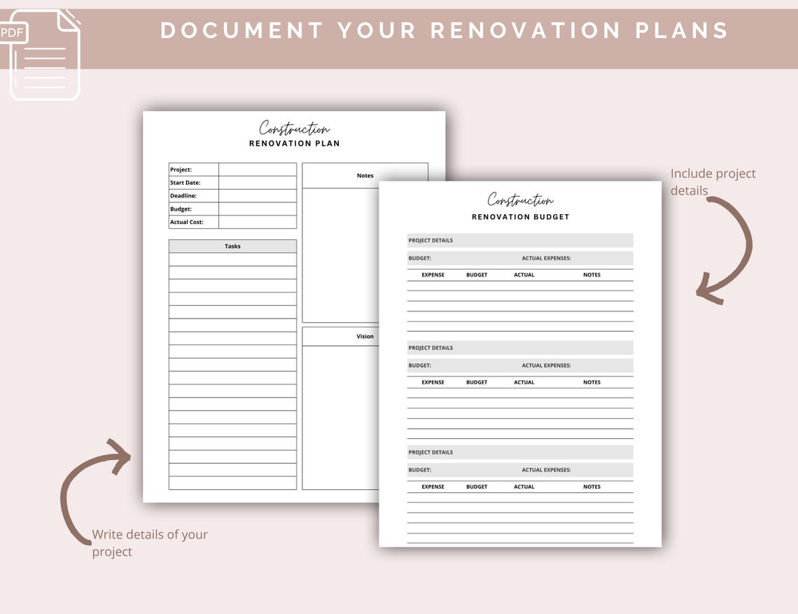 Editable Construction Business Forms Template Bundle (canva & PDF) - Etsy