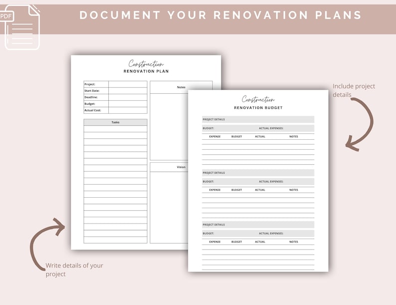 Editable Construction Business Forms Template Bundle (canva & PDF) - Etsy