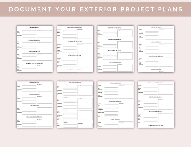 Home Building Planner Bundle: New Construction & Renovation (google ...