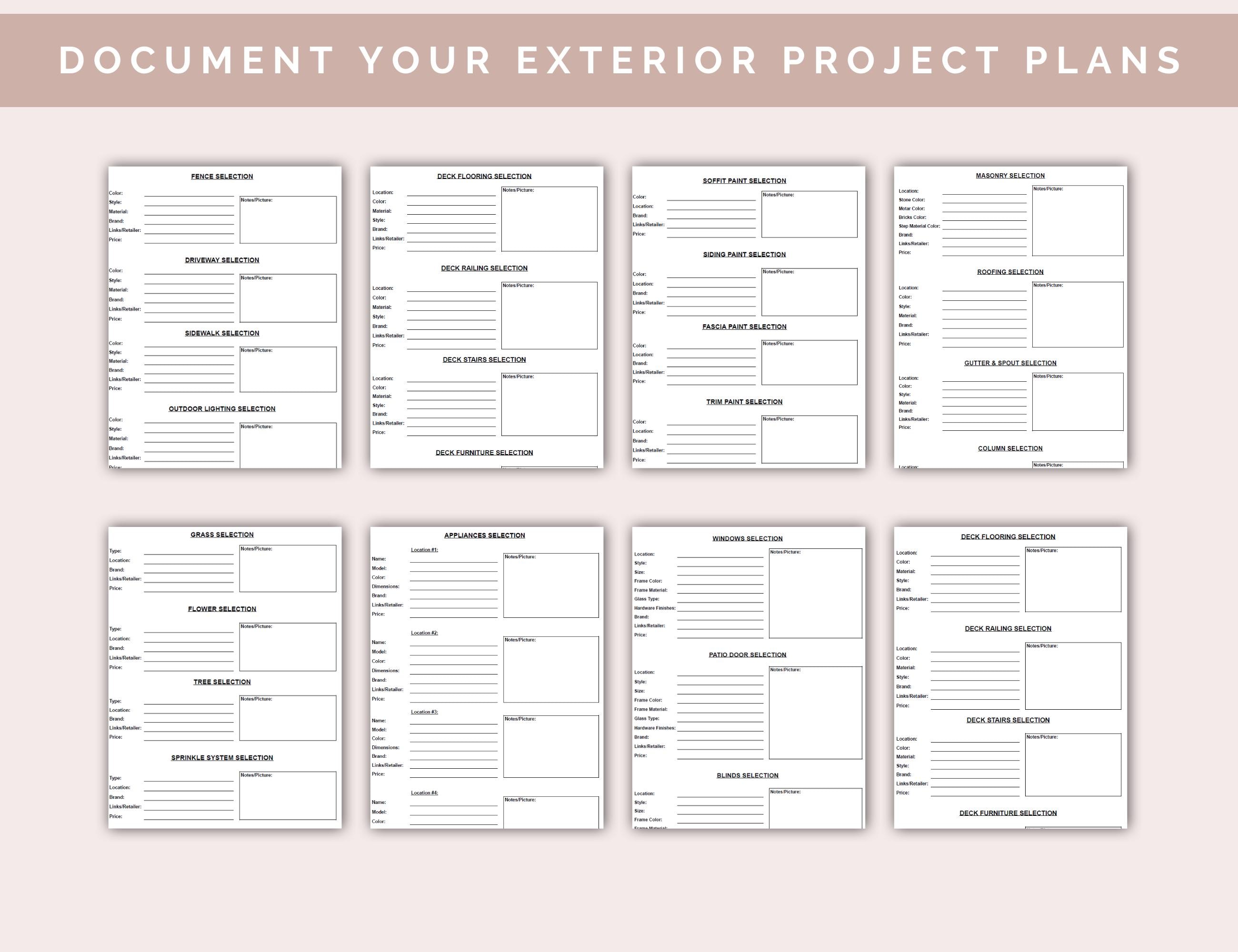 Home Building Planner Bundle: New Construction & Renovation (google ...