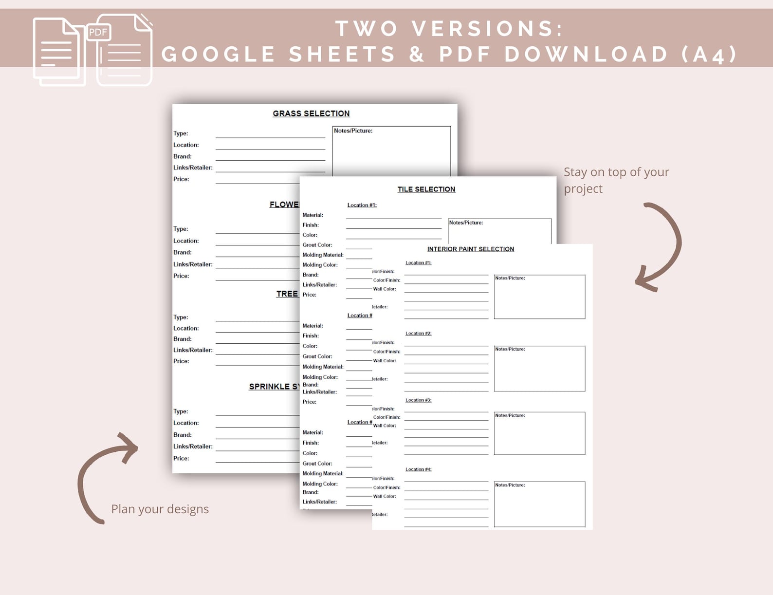 Home Building Planner Bundle: New Construction & Renovation (google ...