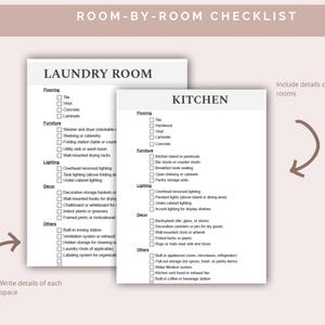 Interior Design Checklist: Room-by-room Home Planner (digital Download ...