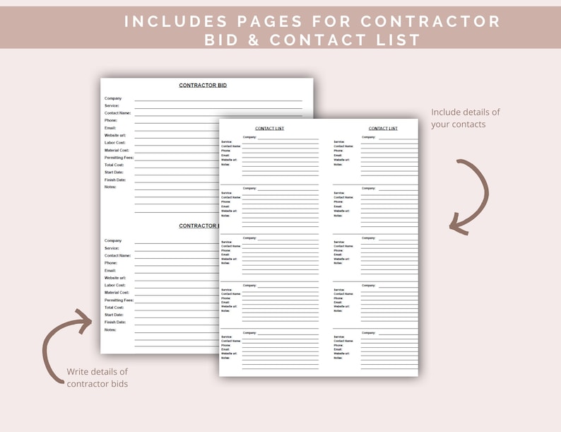 Home Building Planner Bundle: New Construction & Renovation (google ...