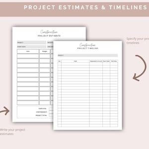 Editable Construction Business Forms Template Bundle (canva & PDF) - Etsy