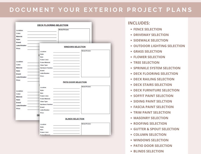 Home Building Planner Bundle: New Construction & Renovation (google ...