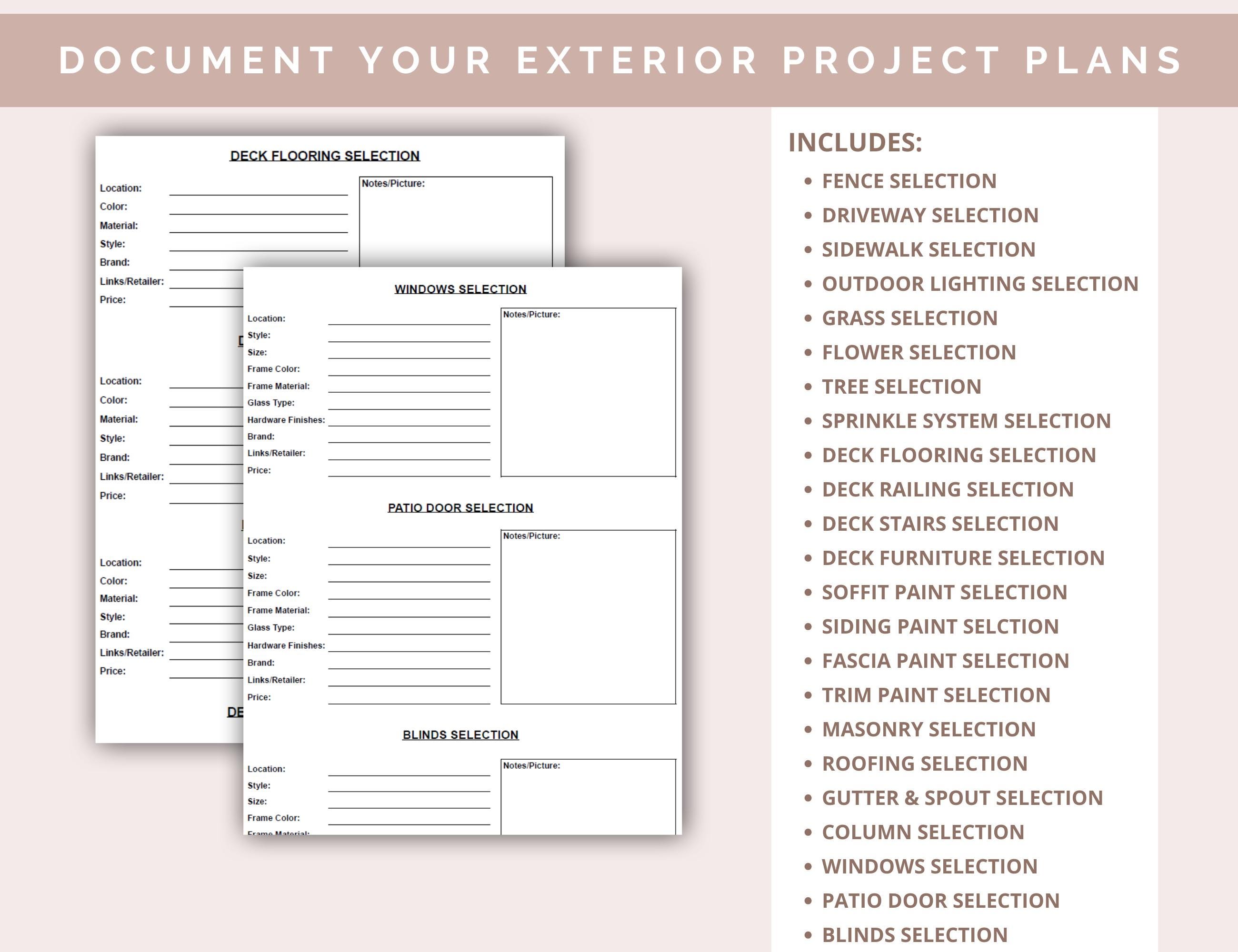 Home Building Planner Bundle: New Construction & Renovation (google ...