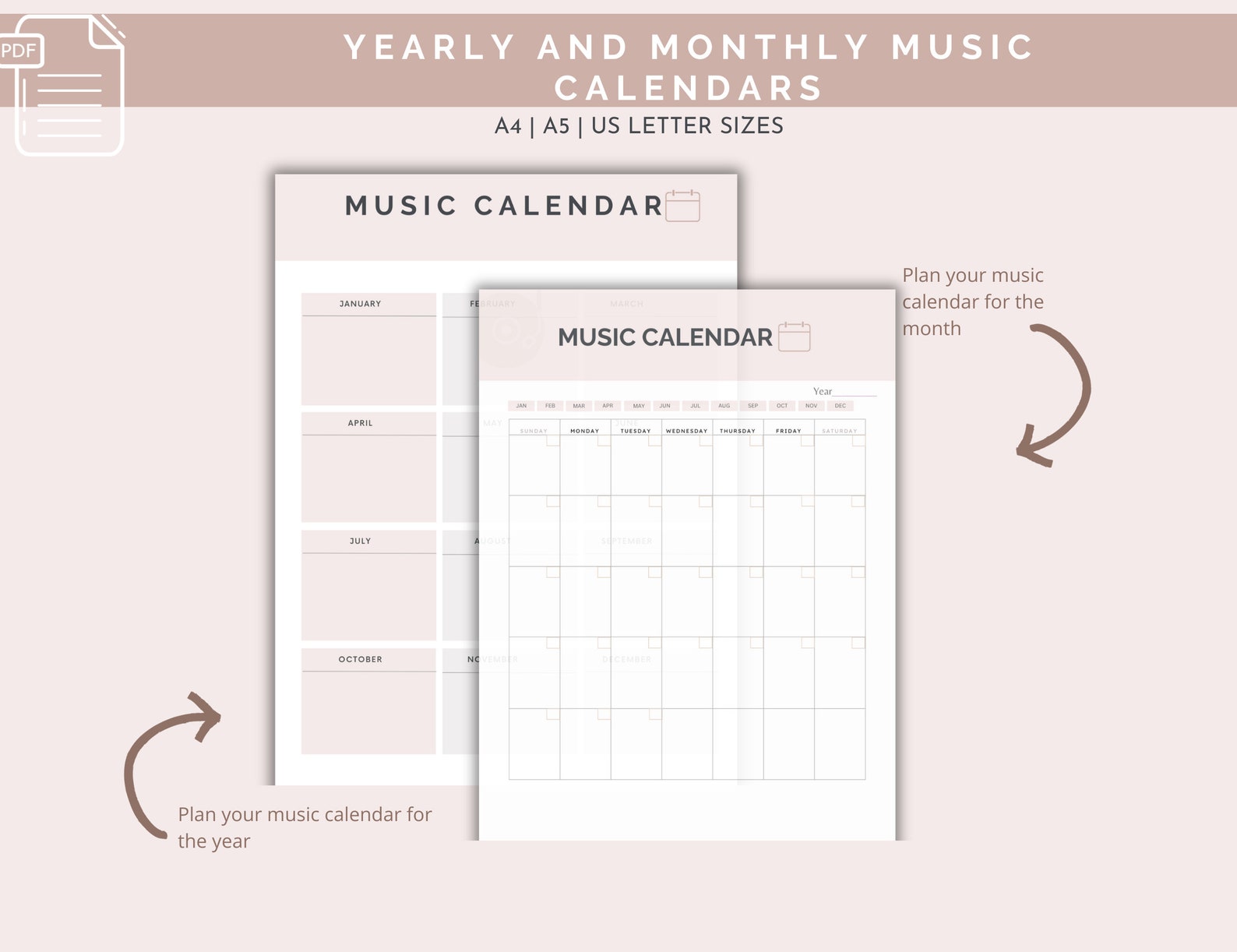 Music Journal, Music Planner, My Playlist, Concerts Tracker, Printable ...