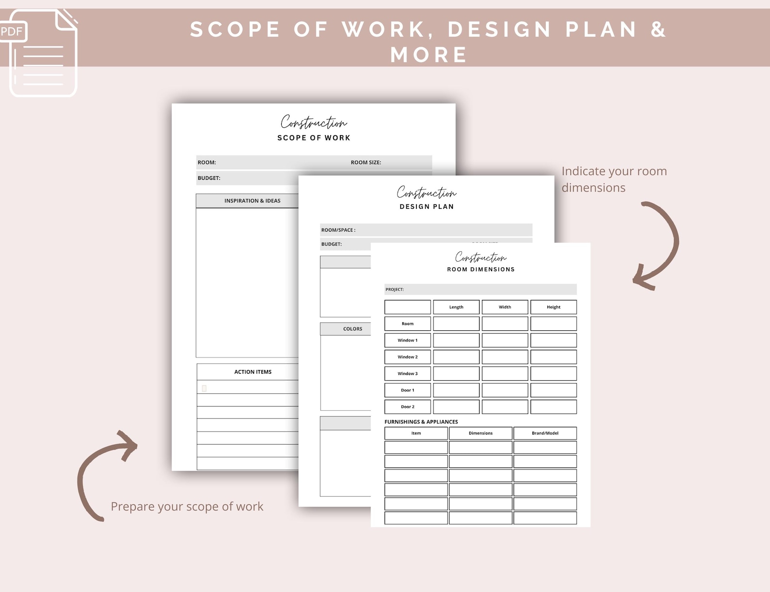 Editable Construction Business Forms Template Bundle (canva & PDF) - Etsy