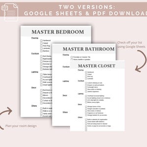Interior Design Checklist: Room-by-room Home Planner (digital Download ...