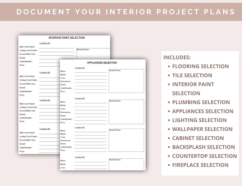 Home Building Planner Bundle: New Construction & Renovation (google ...
