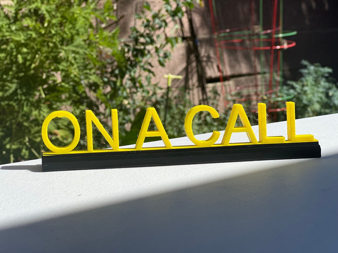 3D Printed Desk Sign – "on A Call", Home Office Decor - Etsy