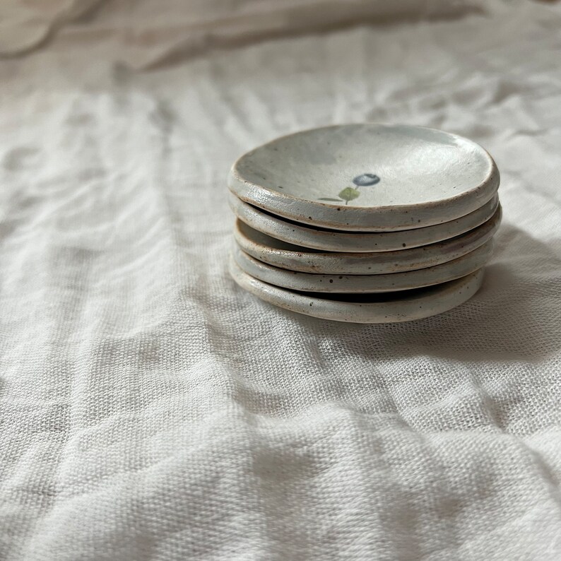 Ceramic Jewelry Dish Blueberry Decor Ring Holder Earring - Etsy