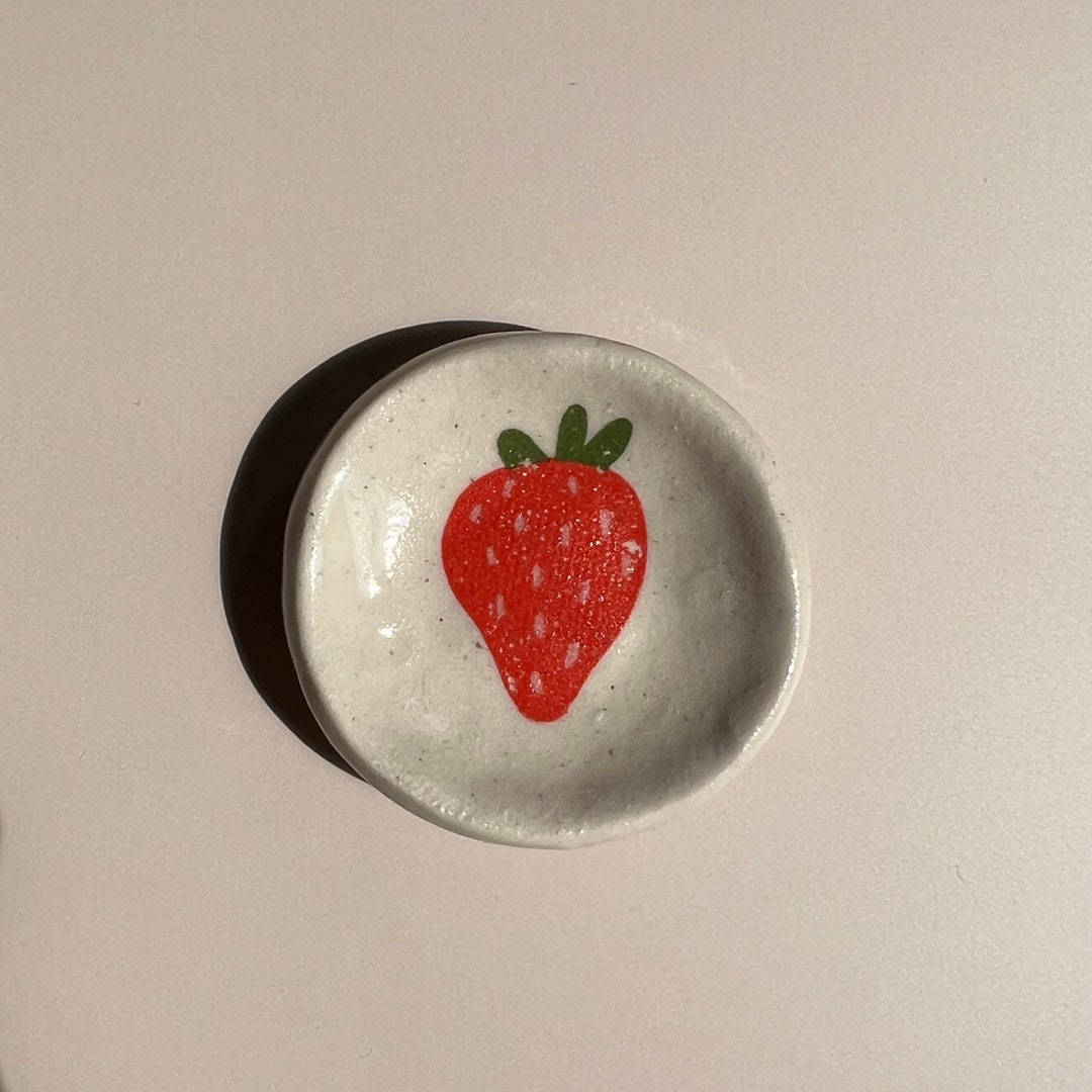 Strawberry Dish, Strawberry Pottery, Strawberry Ceramics, Strawberry ...