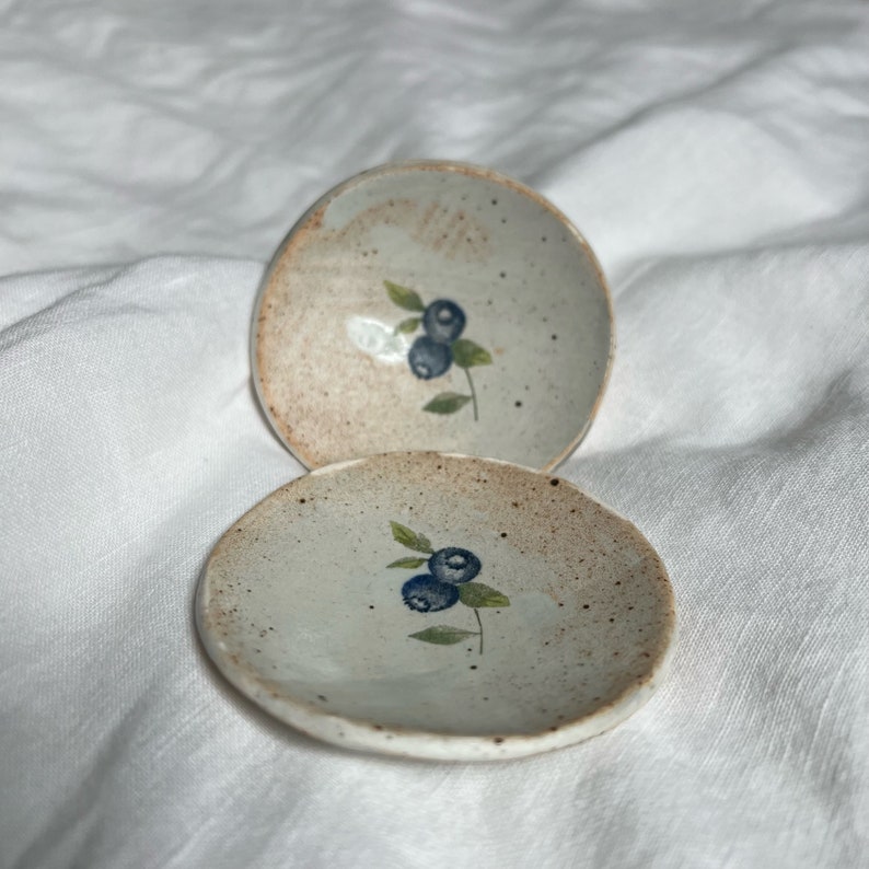 Ceramic Jewelry Dish Blueberry Decor Ring Holder Earring - Etsy