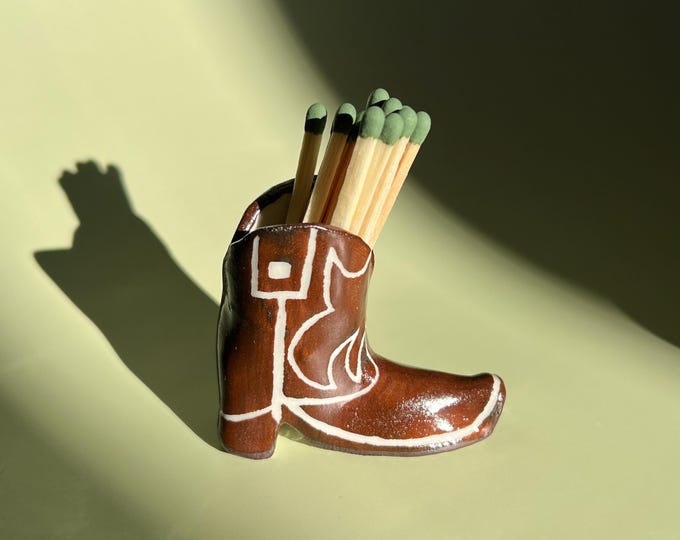 Cowboy Boot Match Holder, Cowboys, Handmade Cowboy Boots, Match Striker ...